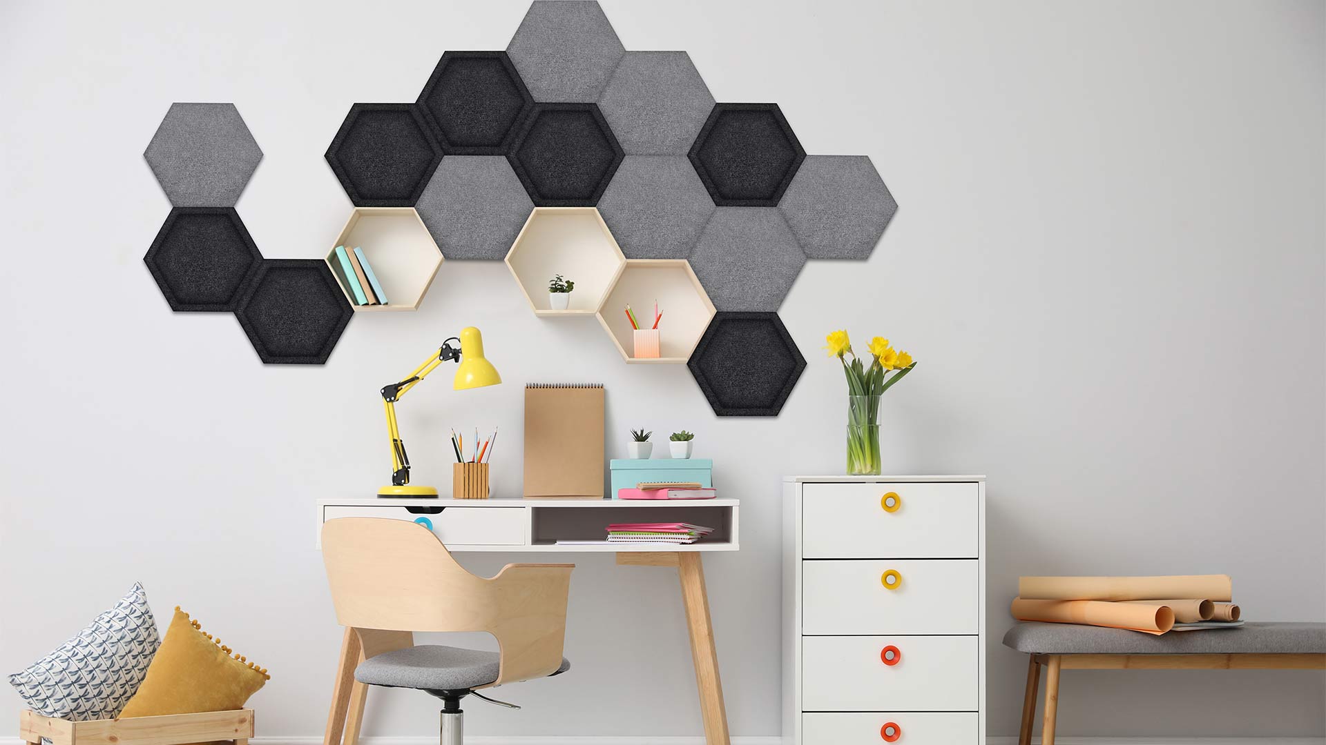 Acoustic Felt Decor: 3D Acoustic Felt Wall Panels