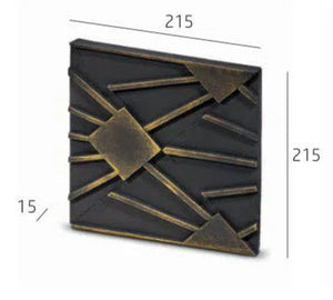 Concrete 3D Tile ANDROMEDA Black Gold - Box of 12